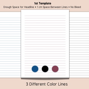 Printable Lined Paper Pdf,notebook Journal, Lined Paper Planner, Blank ...