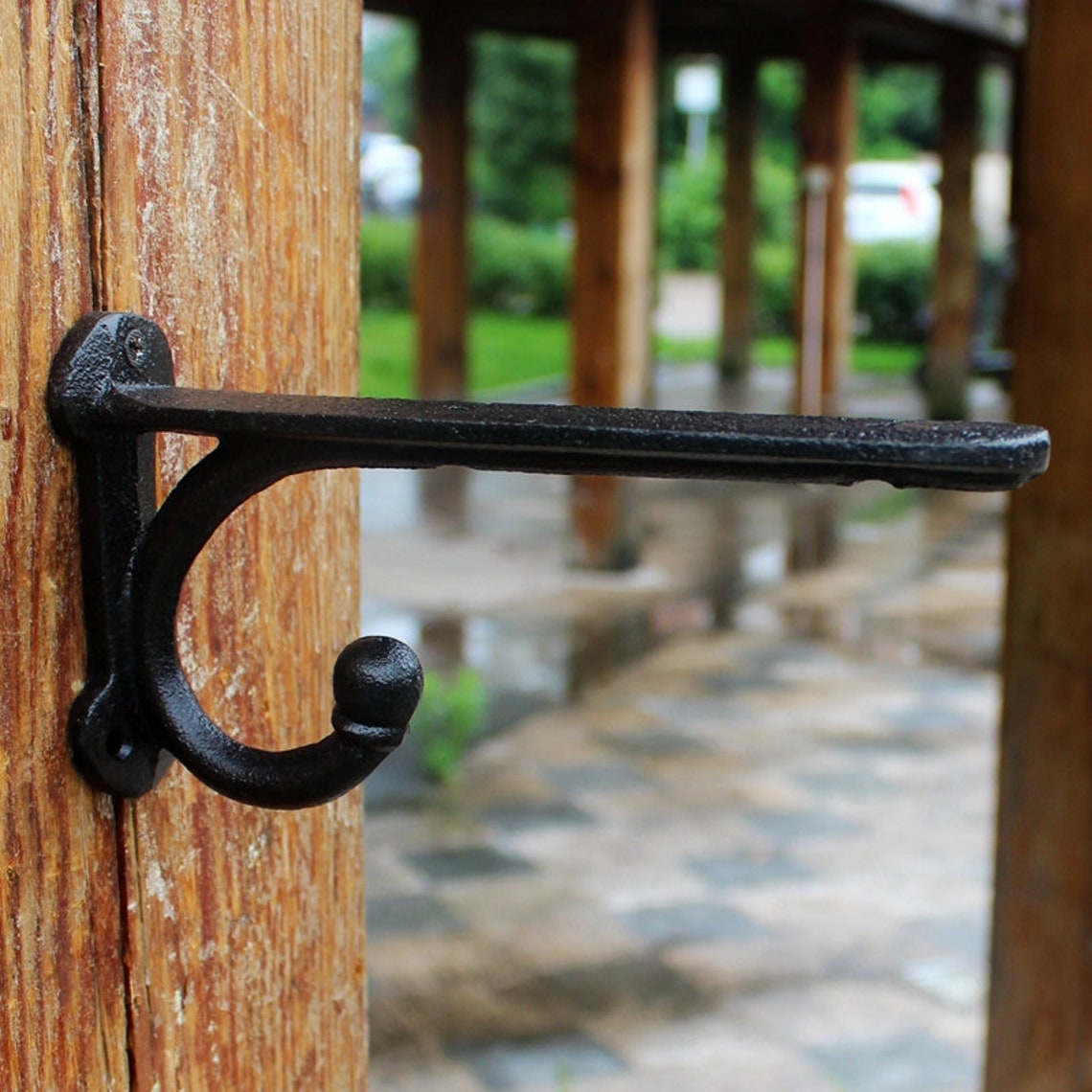 Cast Iron Hook Shelf Bracket - Etsy