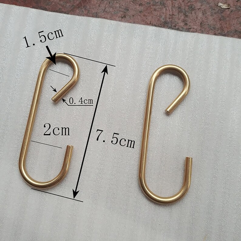 Solid Brass B Hook/ Pack of 5 - Etsy
