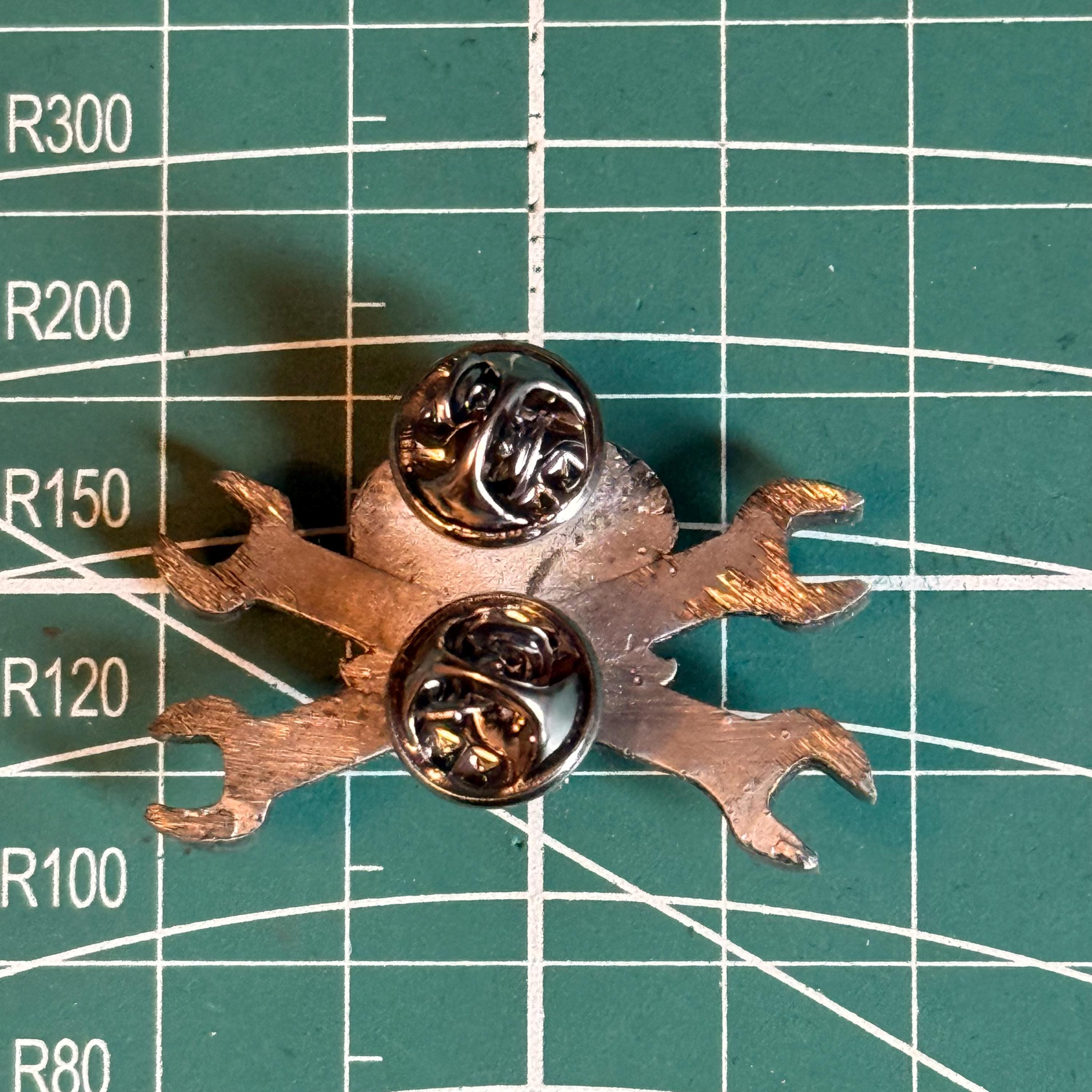 Skull and Crossbones Spanner/wrench Pin/badge - Etsy
