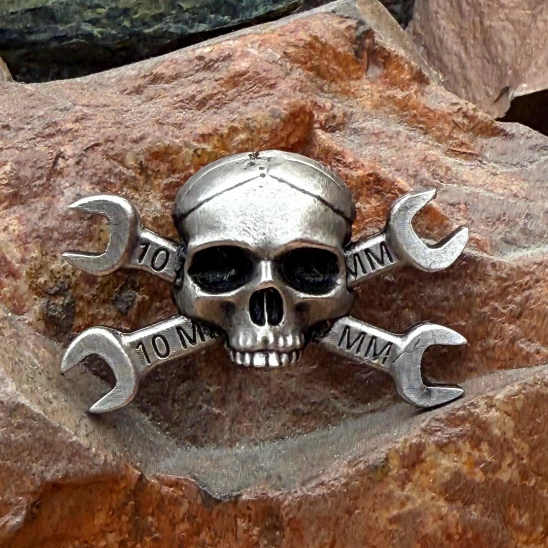 Skull and Crossbones Wrench Pin/badge - Etsy