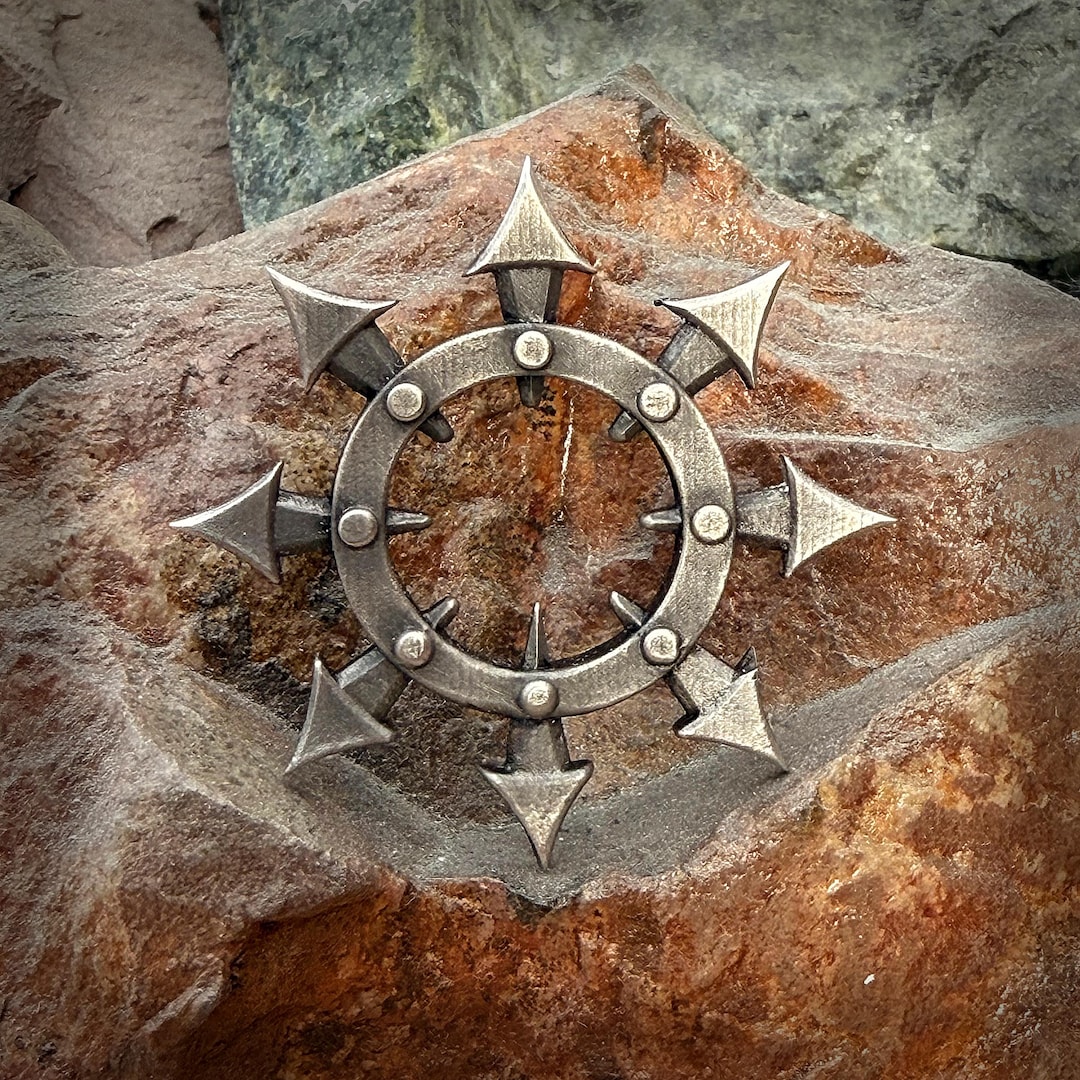 Pewter 8-pointed Chaos Star Badge – Fantasy Symbol / Goth / Gaming ...