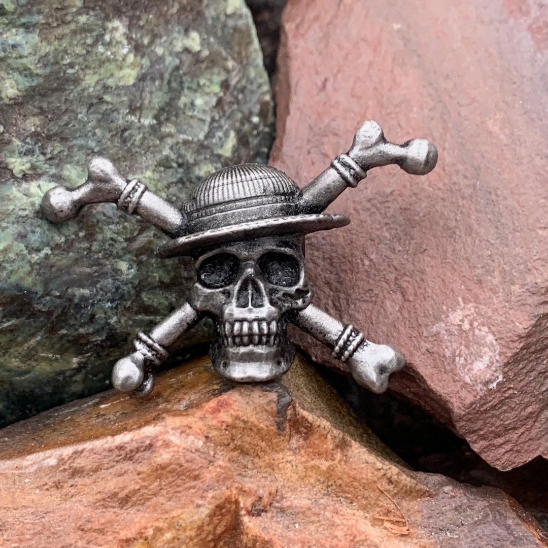 Skull and Cross Bones, Straw Hat, One Piece, Pin - Etsy