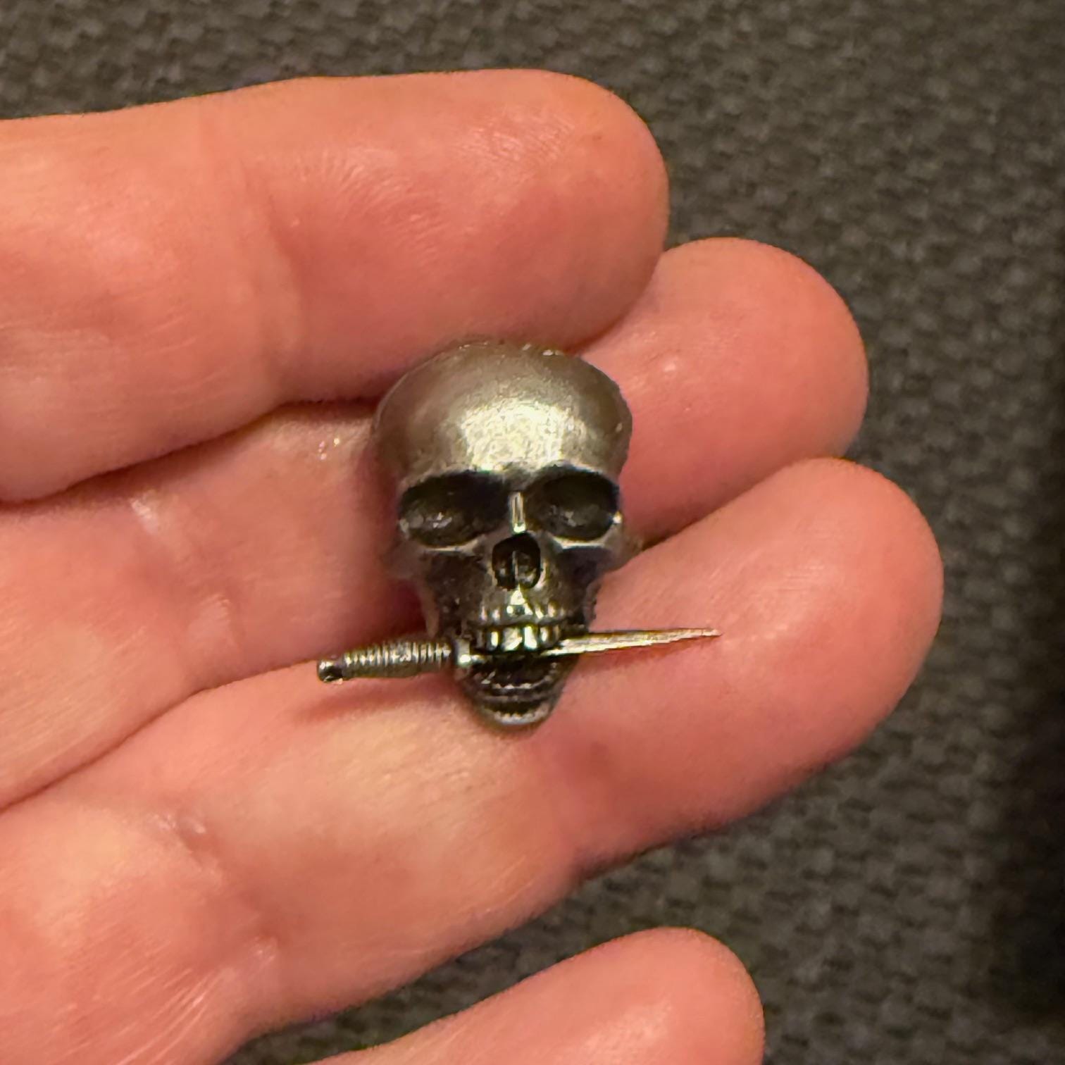 Skull With Fairbairn Sykes Commando Dagger in Mouth Badge /pin - Etsy