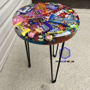 Epoxy Candy Table, Willy Wonka Theme, Unique Coffee Table, Cute Small ...