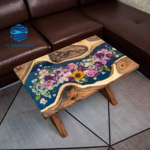 Premium Epoxy Flower Table, Timeless Beauty, Exquisite Design ...