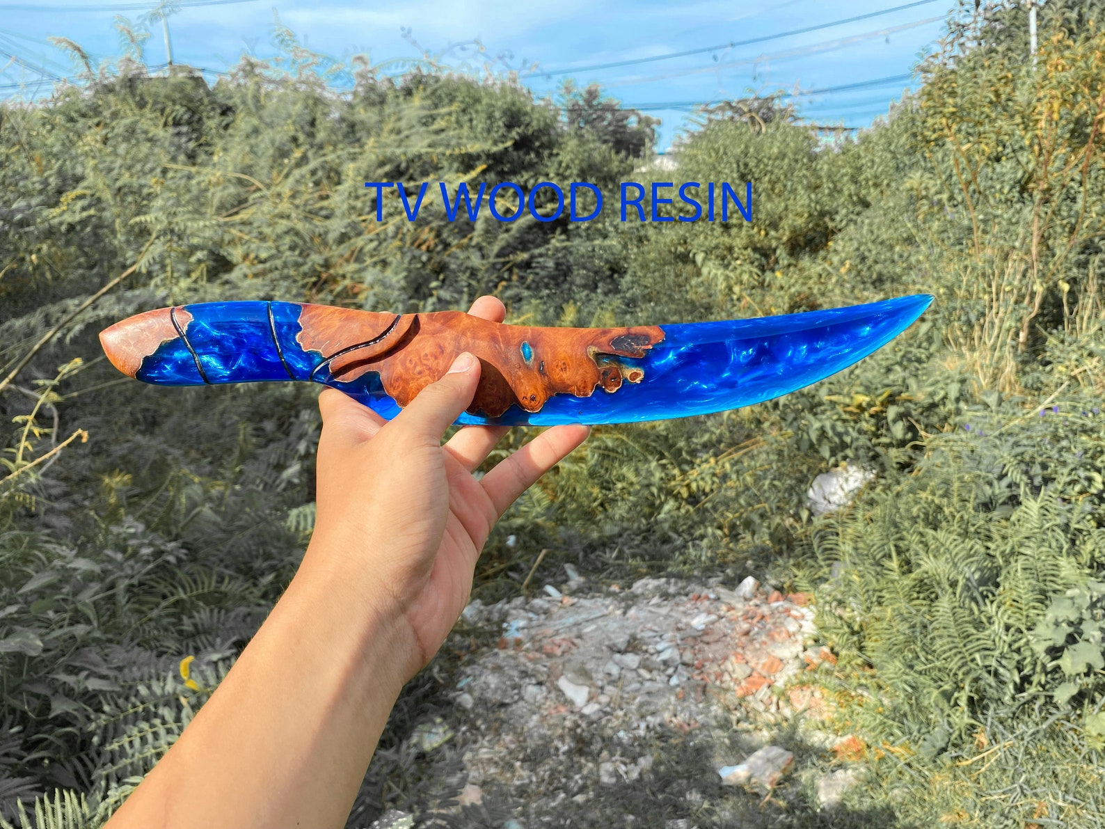 Handmade Wood & Epoxy Sword, Collectible Display Dagger - Etsy