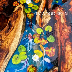Koi Fish Table, Koi Table, Round Table, Round Dining Table, Round ...