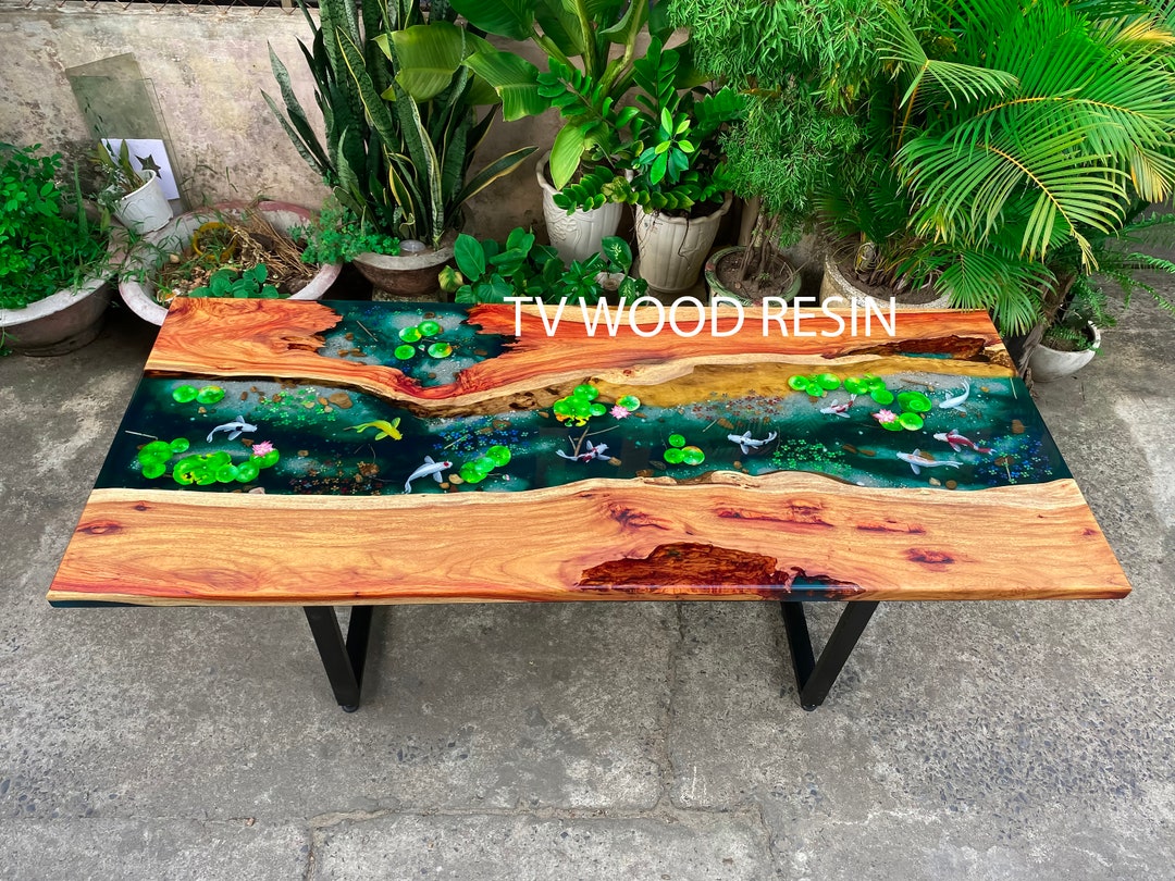 Custom Table , Table Koi Resin, Koi Art, Koi Table, Epoxy Table, Resin ...