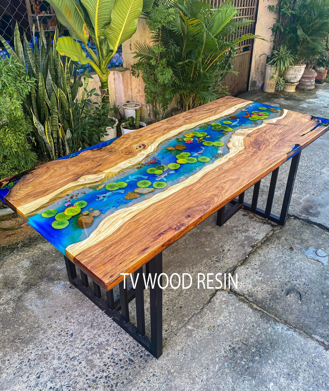 Koi Table, Koi Epoxy Table, Koi Art, Table Centerpiece, Entryway Table ...