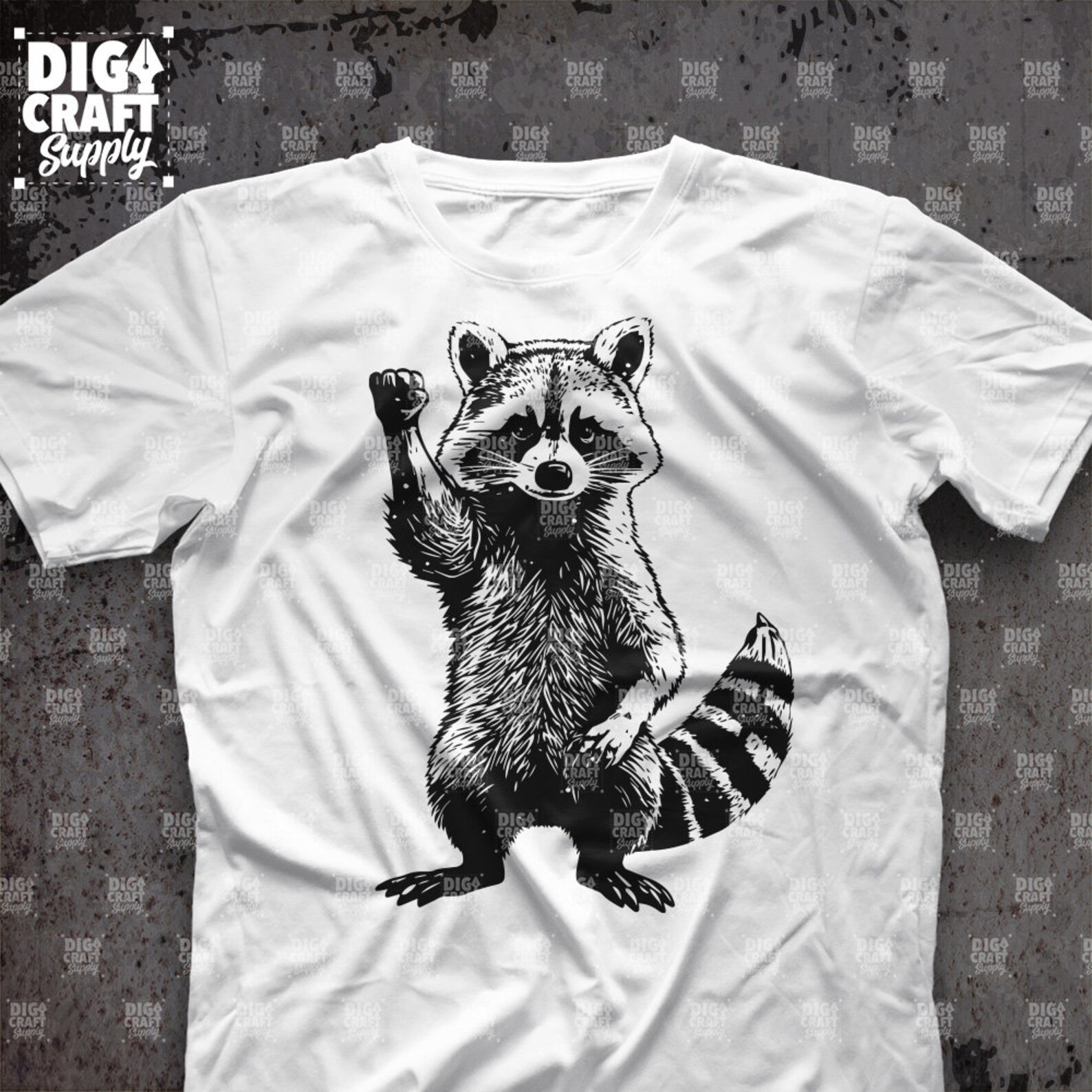 Funny Raccoon Svg Woodland Animal Clipart Curious Street Cat - Etsy