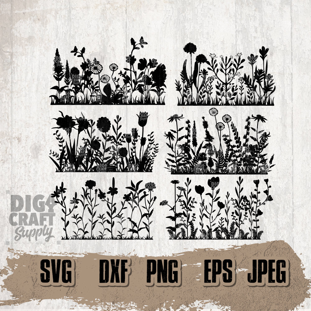 6 Wild Flower Svg Wild Flower Png Flower Bundle Svg Bundle - Etsy