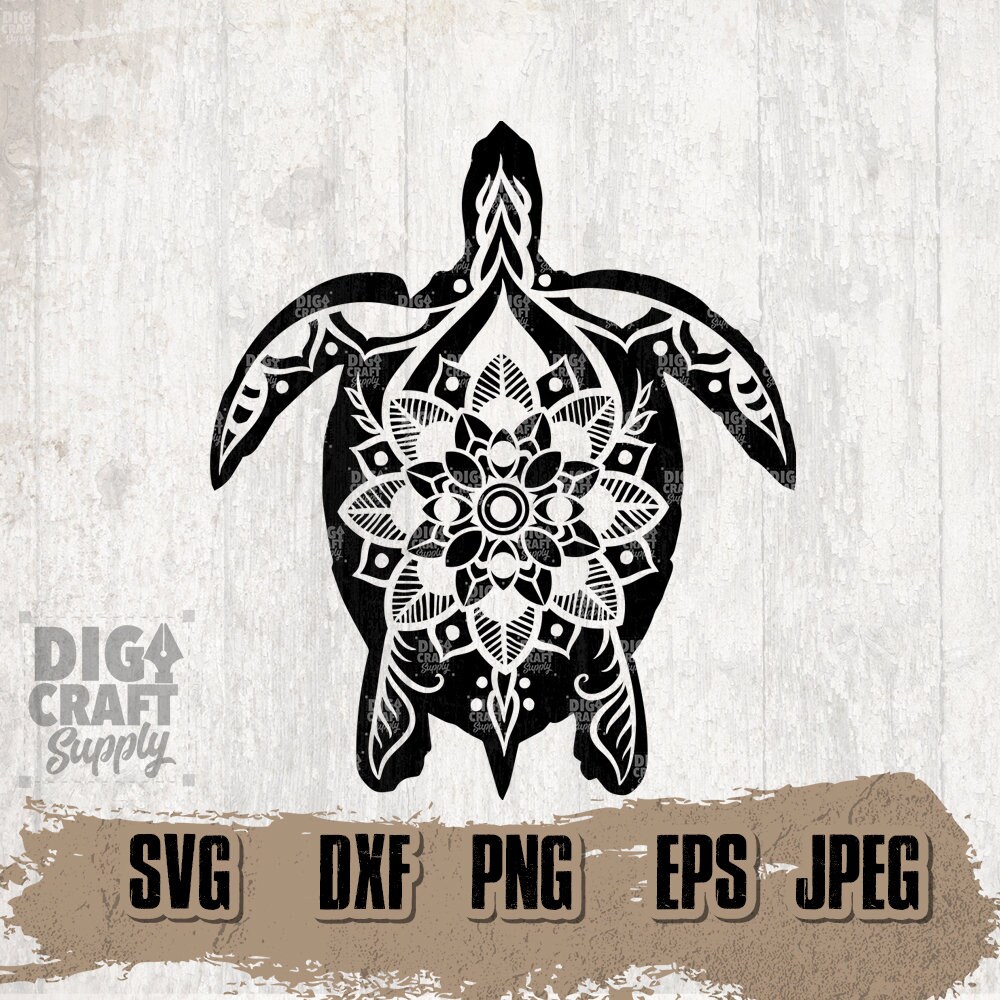 Turtle Mandala Svg Mandala Svg Animal Mandala Svg Turtle | Etsy