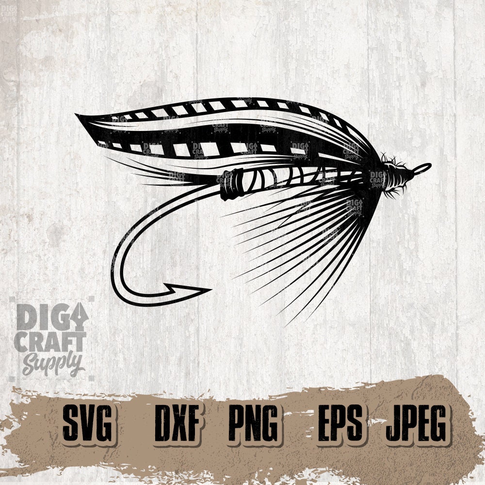 Fly Fishing Lure Svg 3, Fishing Svg, Fishing Rod Svg, Lure Svg, Fishing ...