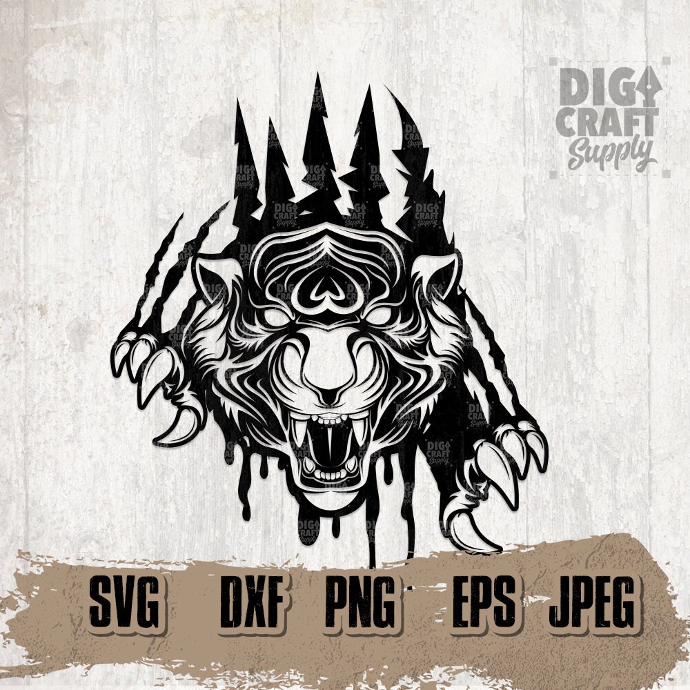 Digital Prints Prints Tiger Look Svg Cat svg Tiger Scratch Svg Tiger ...