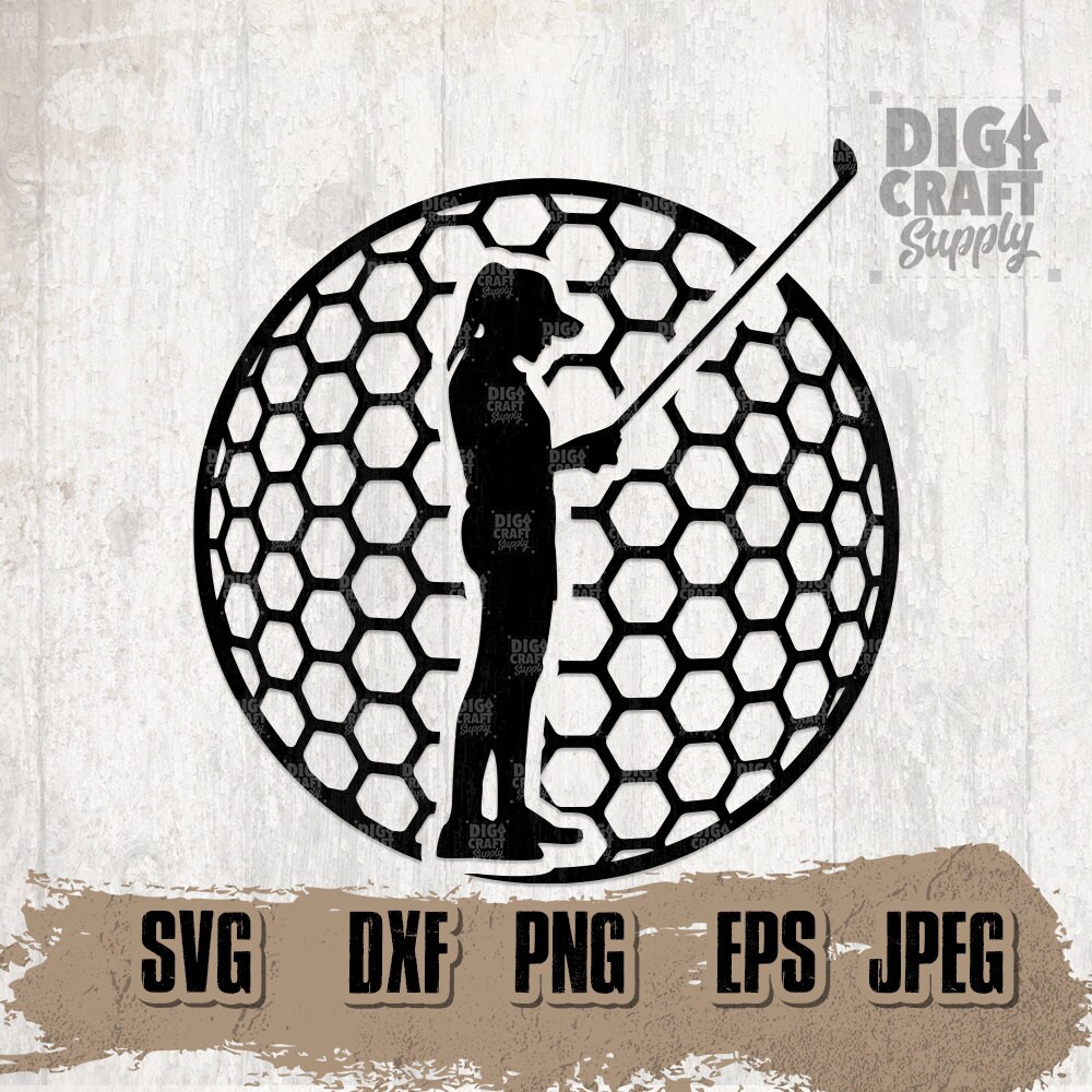 Lady Golf Player Svg, Golf Svg, Golf Clipart, Golf Cutfile, Golf Png ...