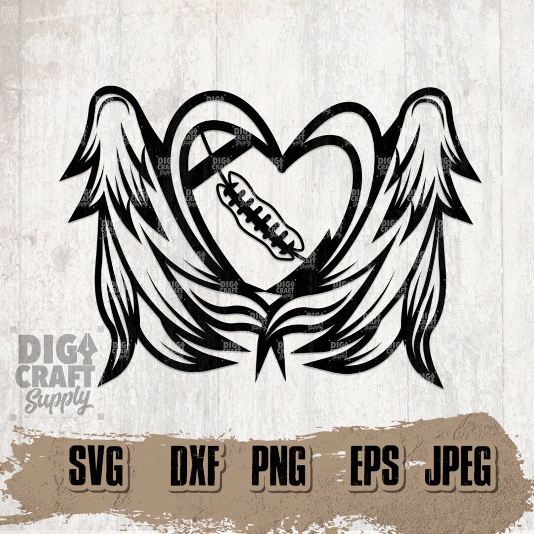 Football Wings Svg, Football Clipart, Football Shirt Svg, Football Mom ...