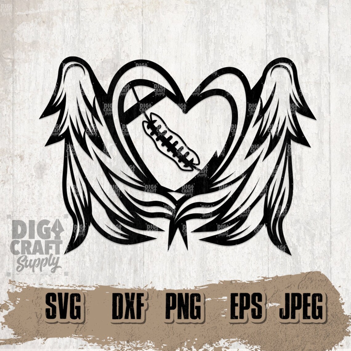Football Wings Svg Football Clipart Football Shirt Svg - Etsy
