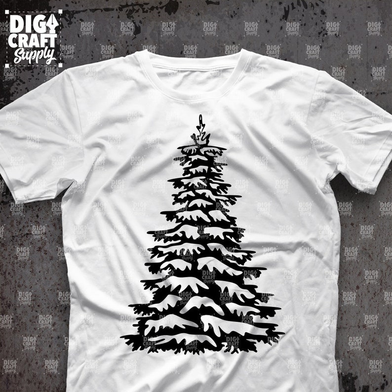 4 Pine Tree SVG Bundle, Snow Svg, Pine Tree With Snow Svg, Snow Clipart ...