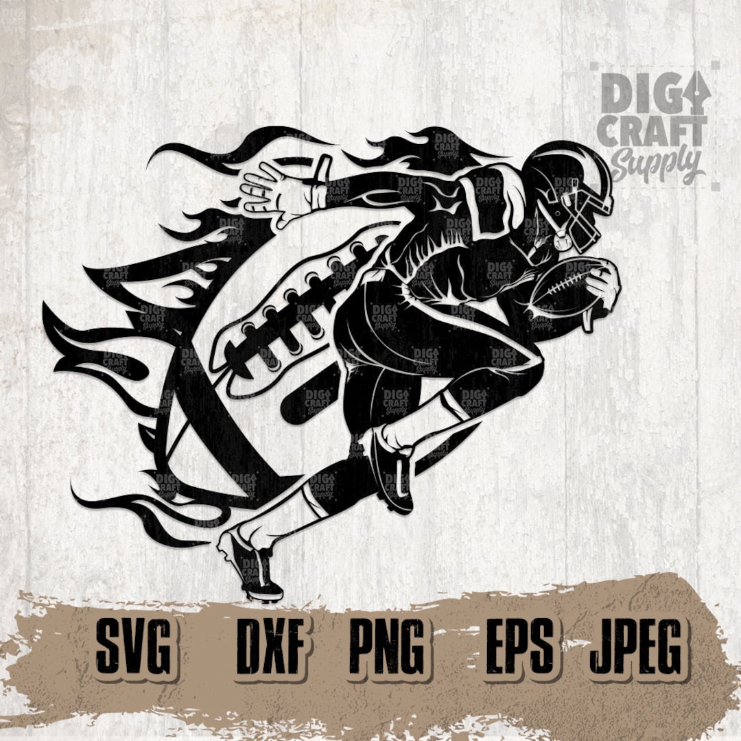 Football Player Svg 6, Football Player Png, Football Cutfile, Football ...