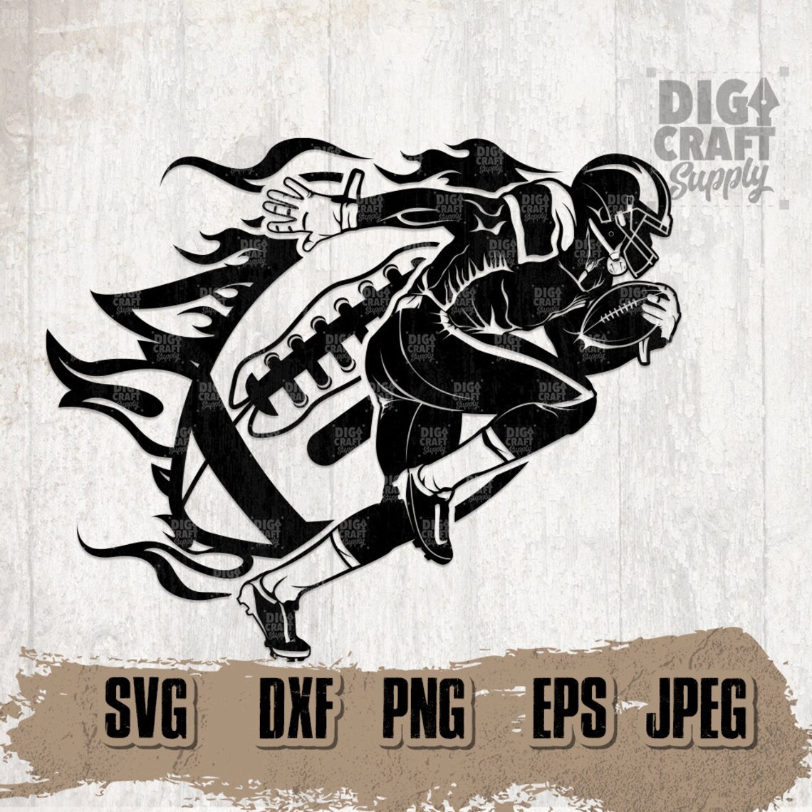 Football Player Svg 6 Football Player Png Football Cutfile - Etsy