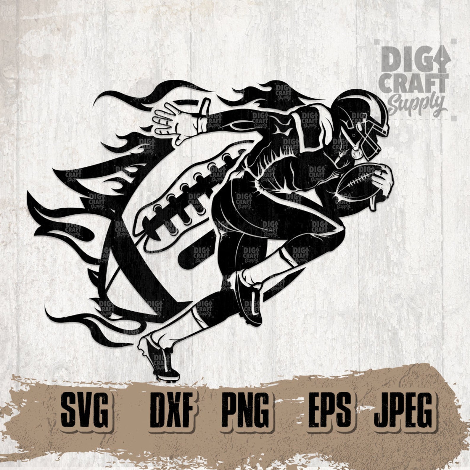 Football Player Svg 6 Football Player Png Football Cutfile - Etsy