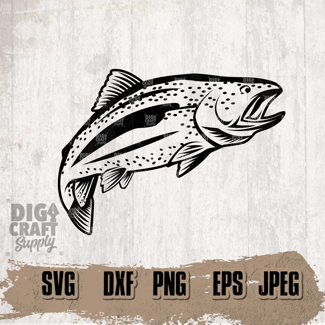 Trout Fish Digital Downloads Svg, Trout Fish Svg, Trout Fish Png, Trout ...