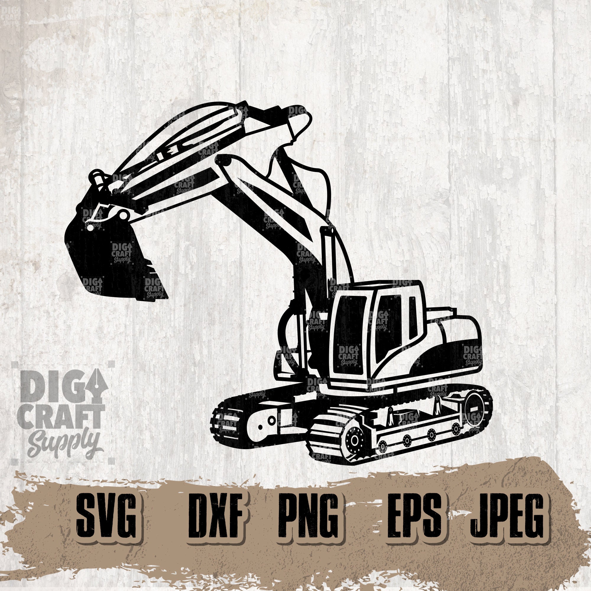 Excavator Digital Downloads, Excavator Svg, Construction Svg, Heavy ...