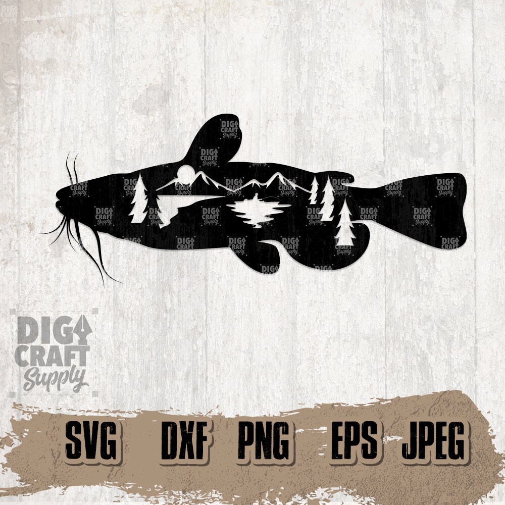 Catfish Fishing Outdoor Svg Cat Fish Svg Cat Fish Png - Etsy