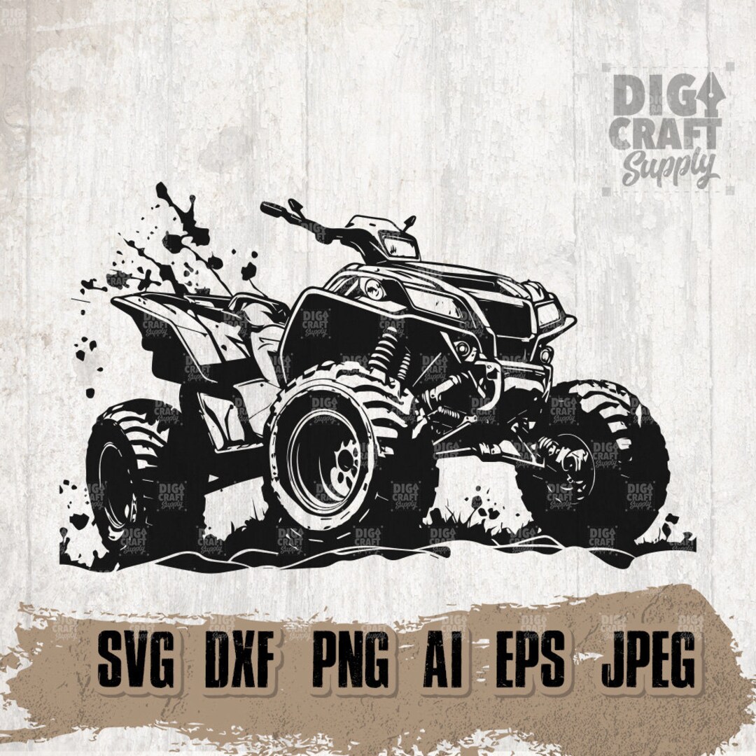 ATV Svg, Sports Dad Cutfile, Rider Son Clipart, Rzr Stencil, Muddy Ride ...