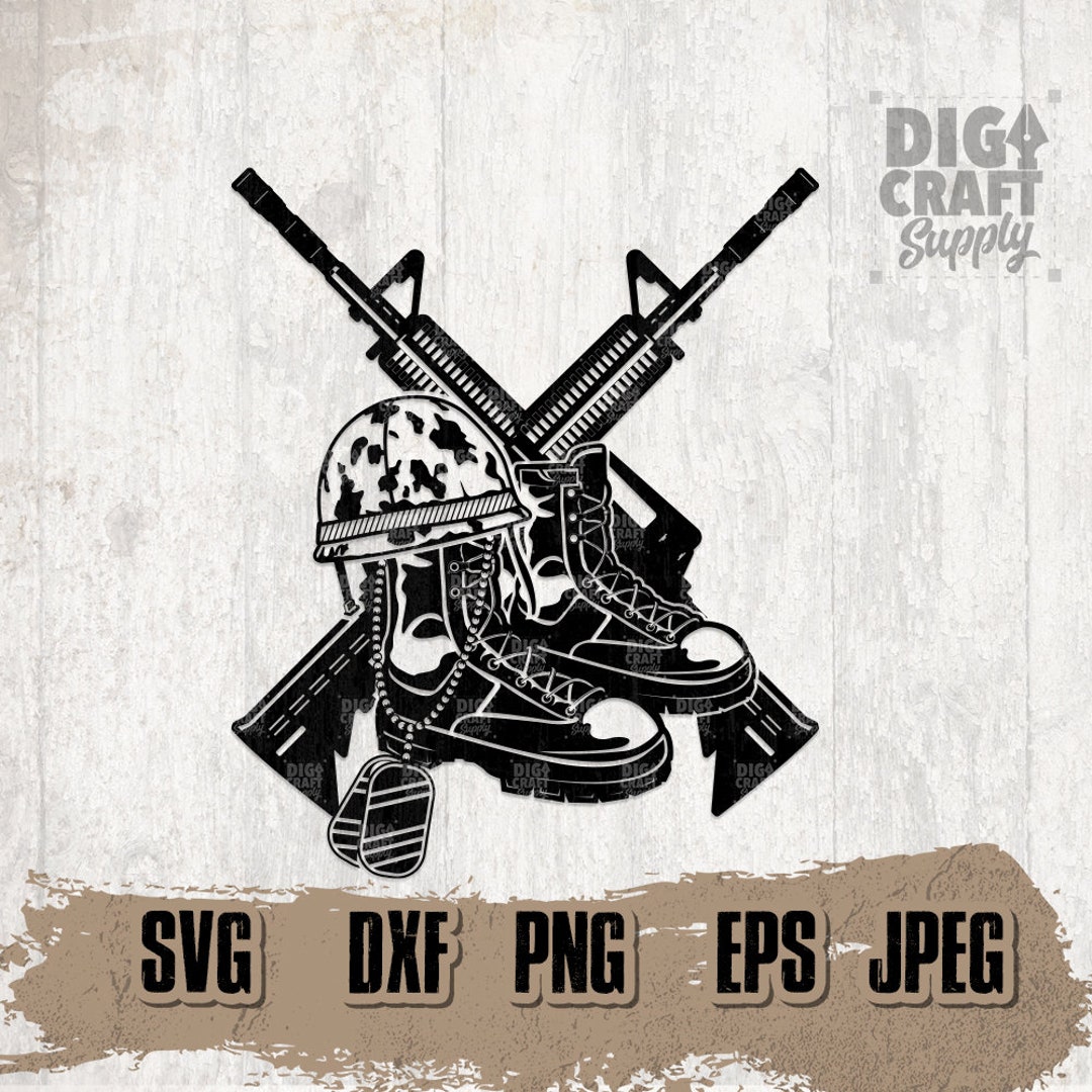 Combat Gear Svg, Soldier Gear Svg, Combat Svg, Military Svg, Combat ...