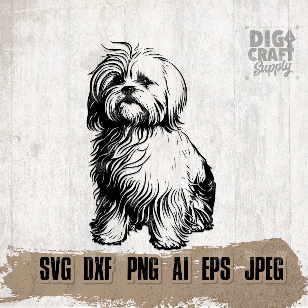 Maltese Dog Svg, Cute Doggo Clipart, Hooman Shirt Gift Idea, Paw Lover ...