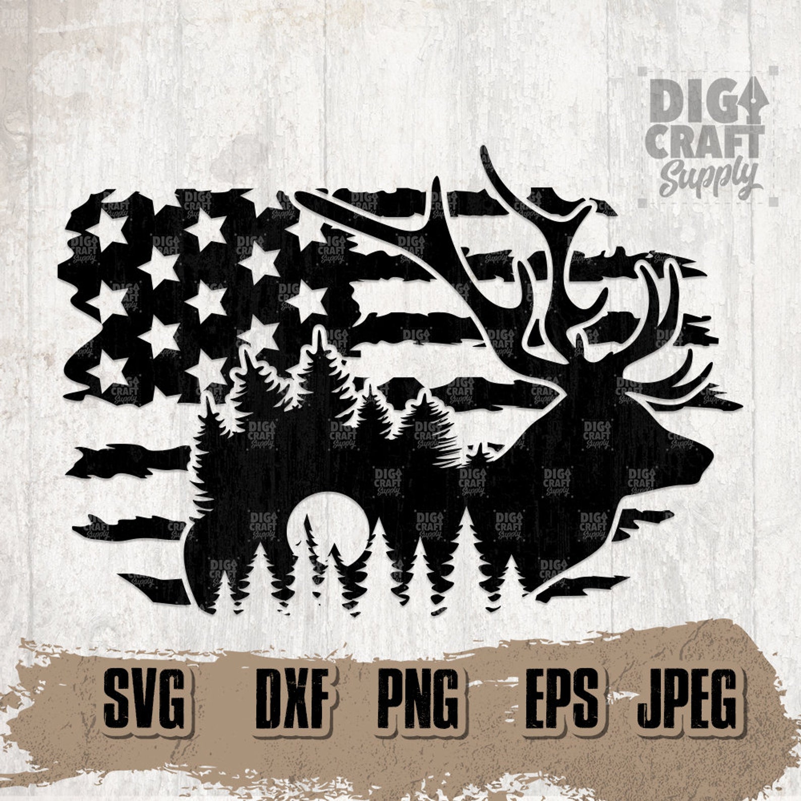 US Deer Outdoor Scene Svg Outdoor Svg Deer Svg Camp Life - Etsy