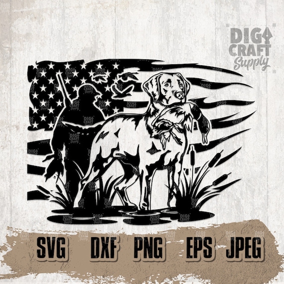 US Duck Hunting Dog Svg Labrador Hunter Clipart Hunting Dad - Etsy