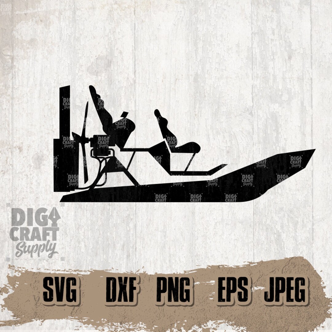 Airboat Svg, Airboat Png, Airboat Clipart, Airboat Cutting File ...