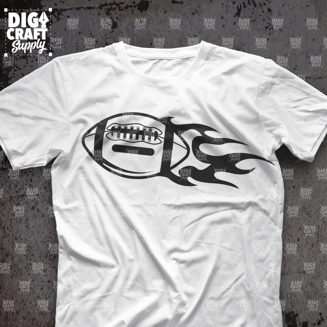 Football on Fire Svg Football Shirt Svg Football Clipart - Etsy
