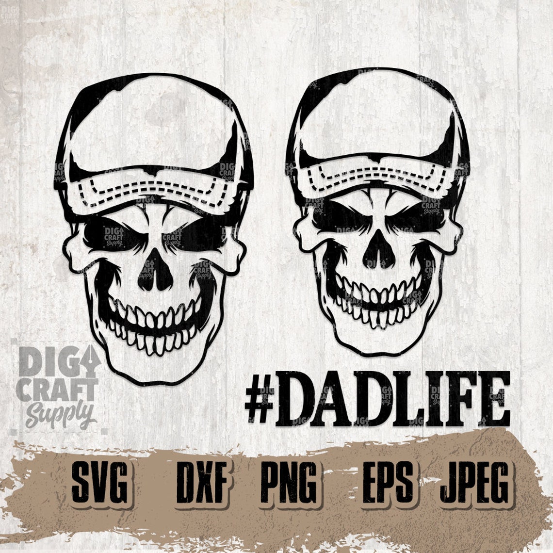 Skull Dad Hat Dad Life Svg, Dad Life Svg, Dadlife Shirt Svg, Skull Dad ...