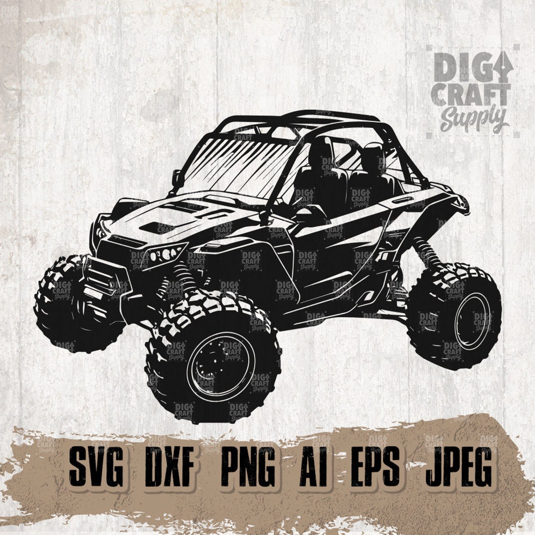 RZR ATV Svg, Extreme Sports Clipart, Rider Dad Cutfile, Monster Ride ...