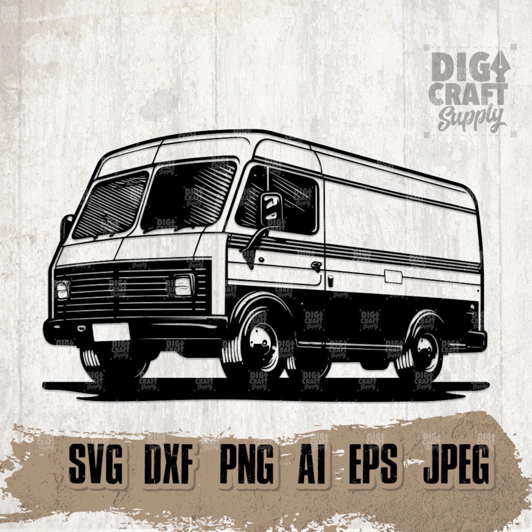 Delivery Van Svg, Food Truck Cutfile, Perishable Goods Stencil, Produce ...