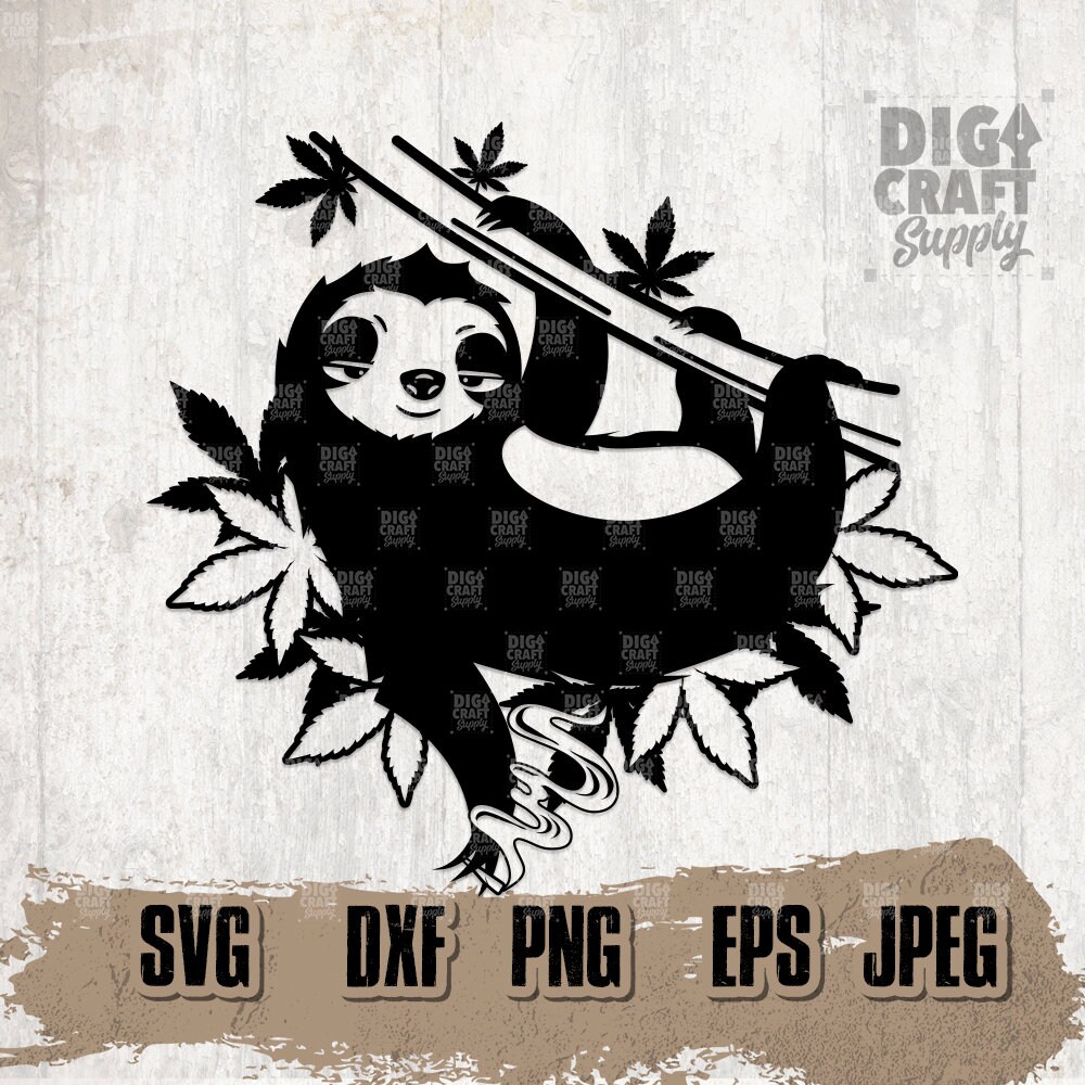 Sloth High Smoking Weed Svg Smoking Joint Svg Sloth Svg - Etsy