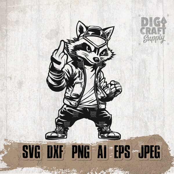 Raccoon Middle Finger Svg - Etsy