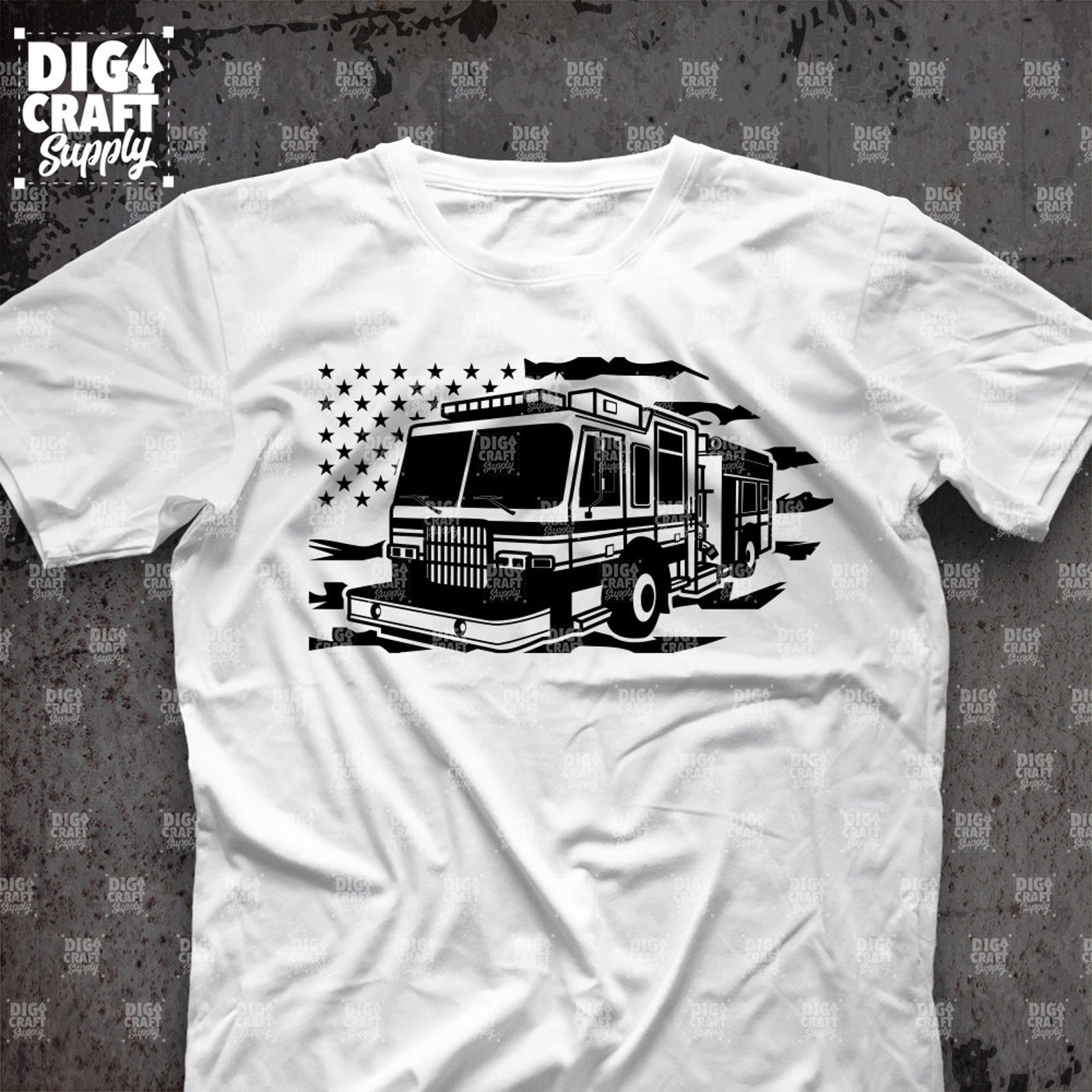 US Fire Truck Digital Files US Fire Truck Svg US Firefighter | Etsy