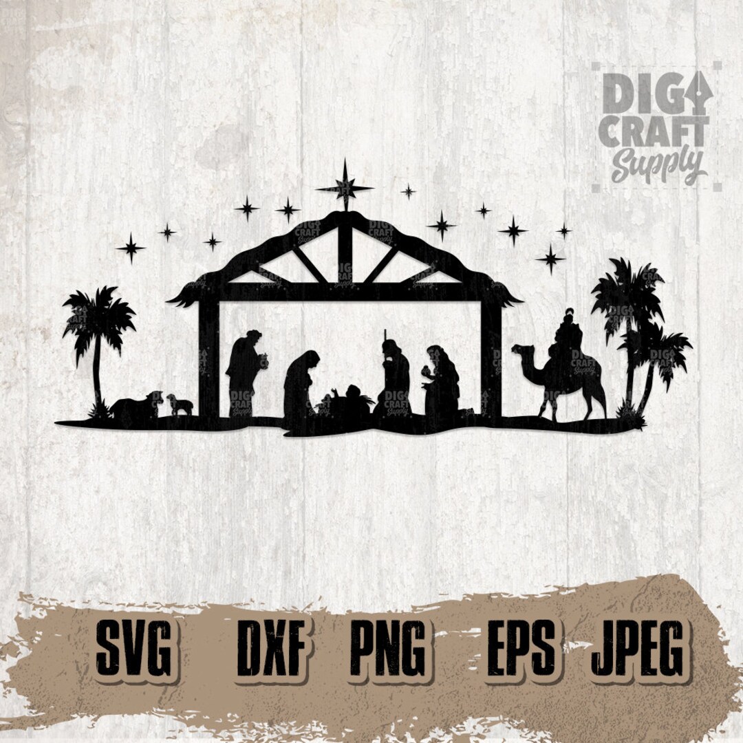 Nativity Svg, Jesus Svg, Belen Svg, Manger Svg, Nativity Clipart ...