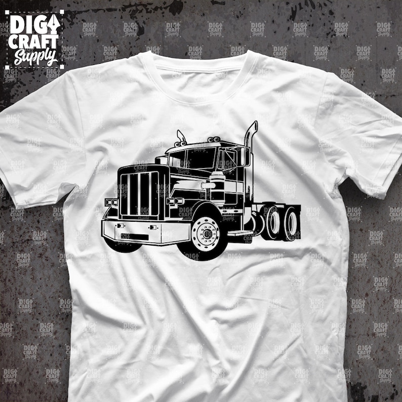 Semi Truck Front View Svg Truck Side View Clipart Trucker | Etsy