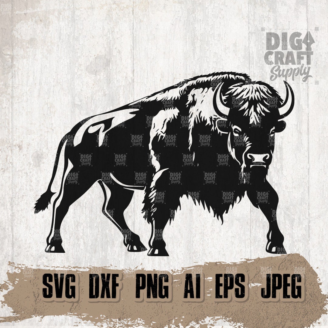 Buffalo Svg, Angry Bull Clipart, Wildlife Cutfile, Western Shirt Png ...