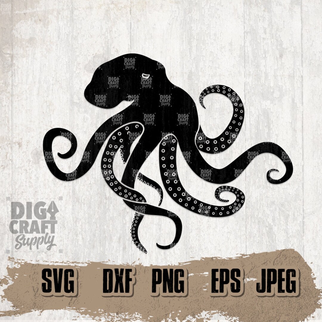 Octopus Svg 2, Octopus Png, Octopus Clipart, Octopus Cutfile, Sea ...