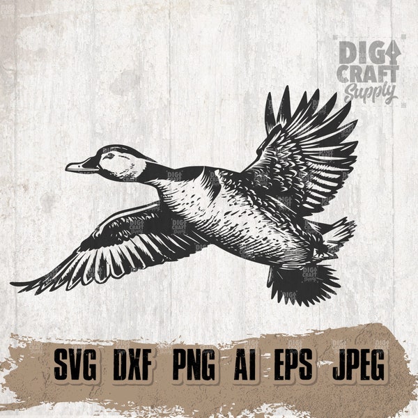 Flying Duck Svg - Etsy