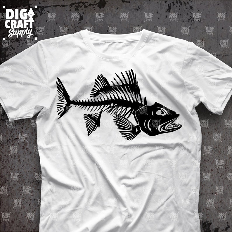 Fishbone Svg Fishbone Clipart Skeletal Fish Svg Skeleton | Etsy
