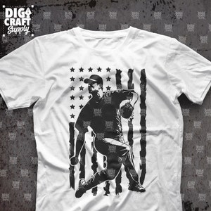 US Baseball Player Svg, Baseman Cutfile, Sports Dad Stencil, Pitcher ...