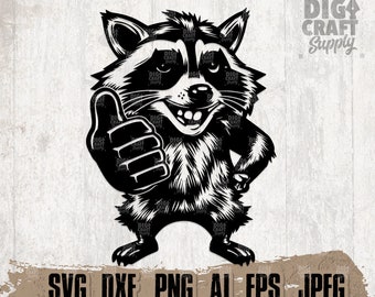 Rave Raccoon Svg - Etsy